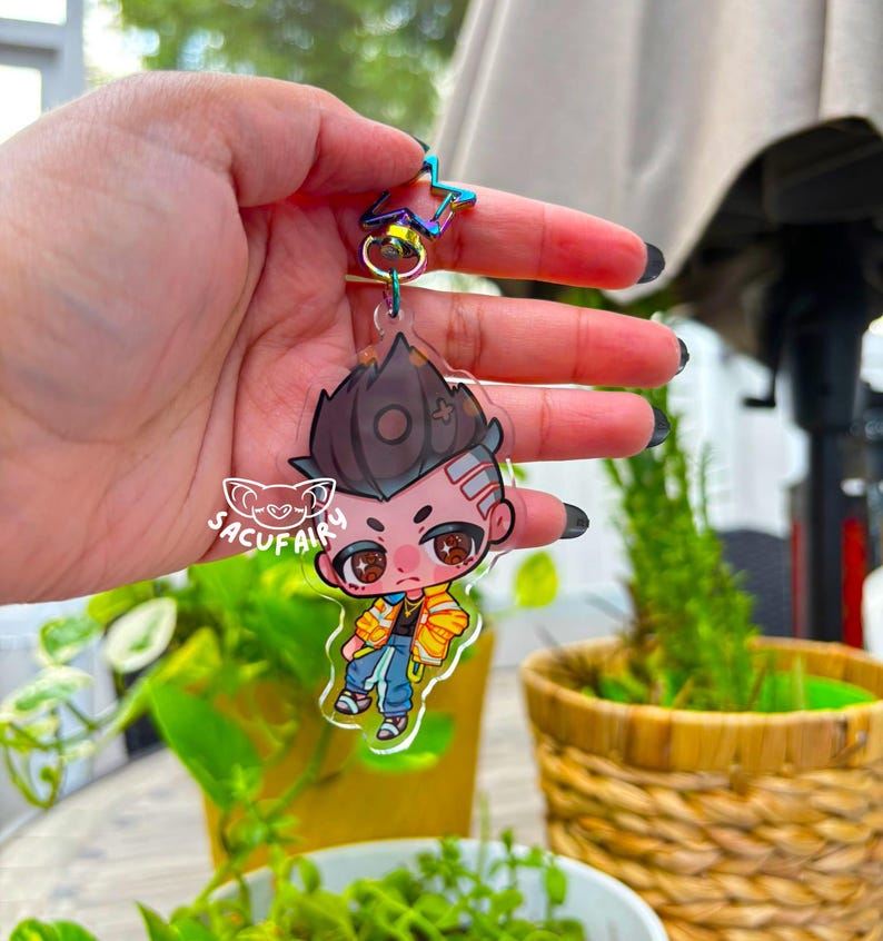 Netrunner Anime Inspired 2.5-inch Clear Acrylic Double-sided Keychains ...