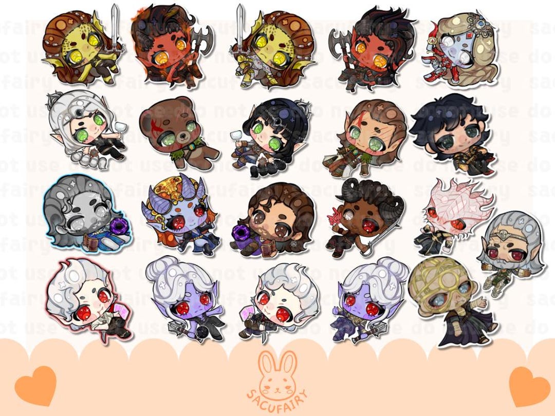 RPG Game Inspired Vinyl Glossy Stickers - Etsy