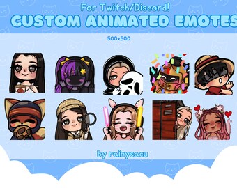 1x Custom Animated Emotes Premium Customization Graphics for Stream for ...