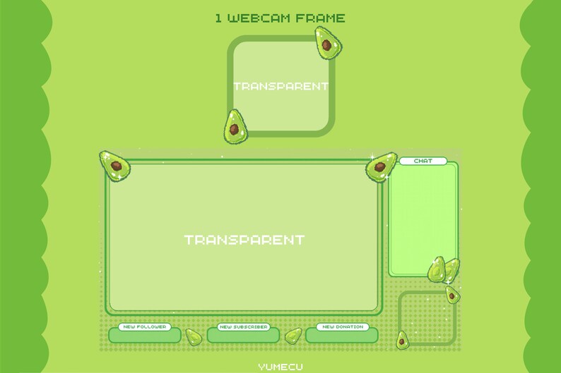 Pixel Avocado Frog Stream Package - Etsy