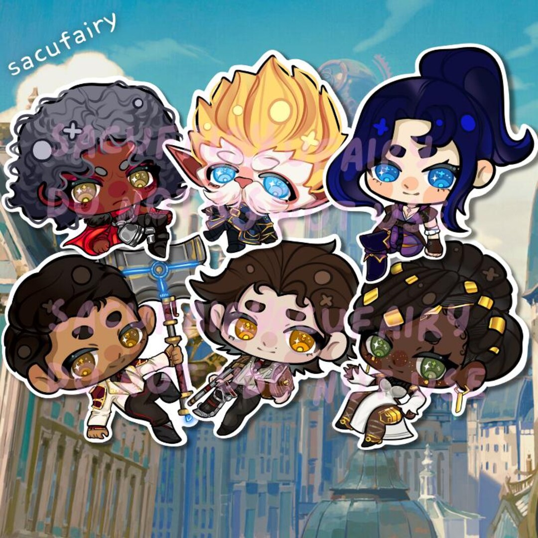 Arcane Inspired Stickers: Piltover Edition Jayce, Mel, Viktor, Caitlyn ...