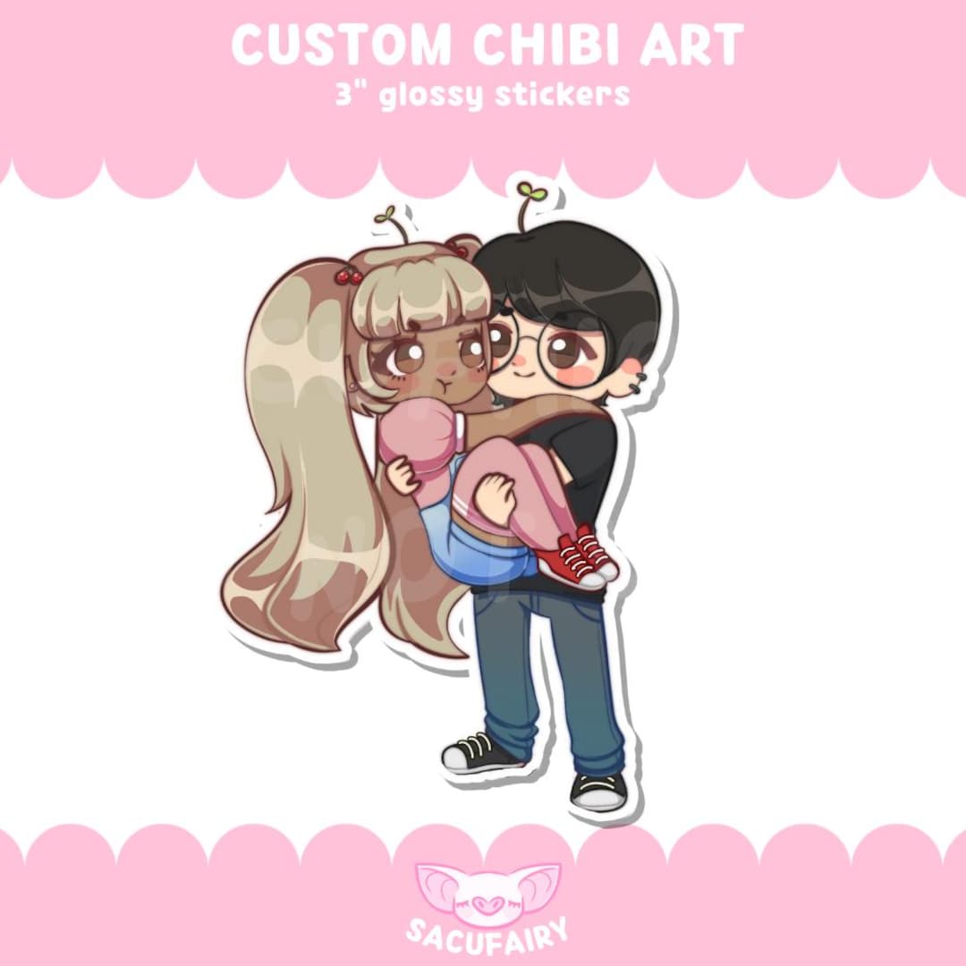Custom Personalized Chibi/cartoon 3in Stickers - Etsy