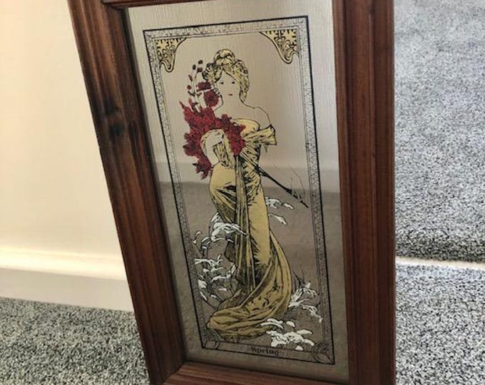 Vintage Alphonse Mucha Mirror - Spring - Etsy