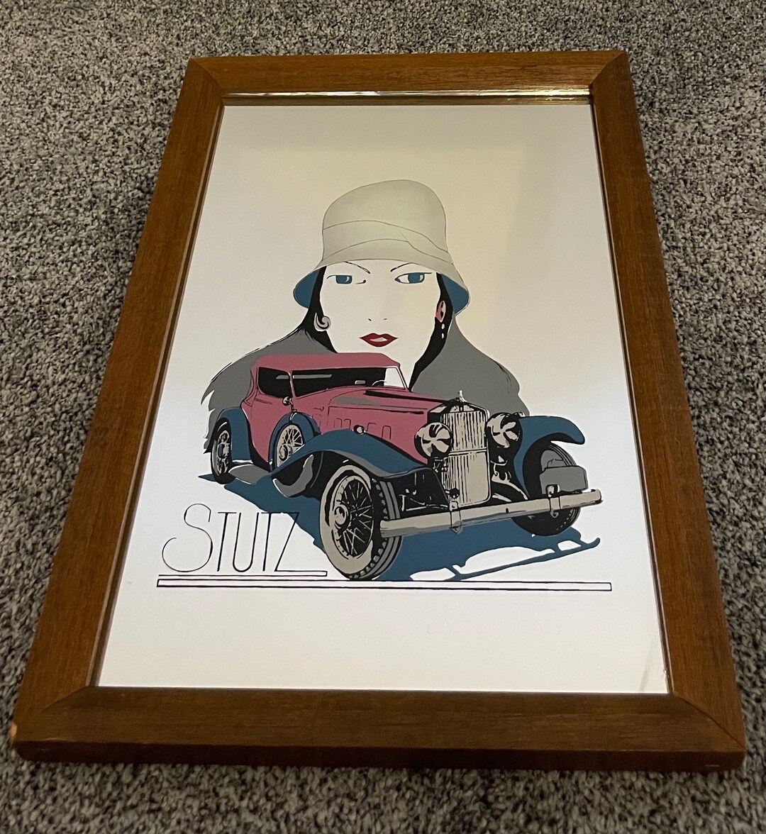 Vintage Art Deco Stutz Lady Advertising Mirror - Etsy