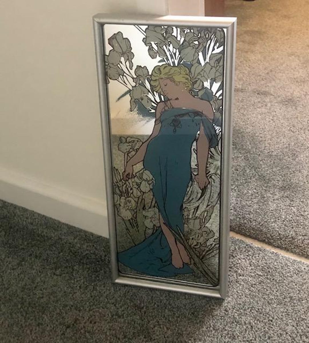 Vintage Stunning Alphonse Mucha Mirror - Etsy