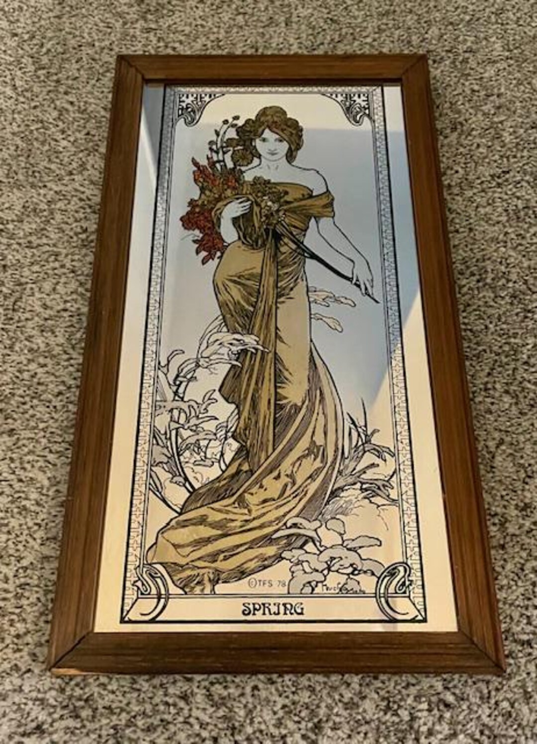 Vintage Alphonse Mucha Mirror - Etsy
