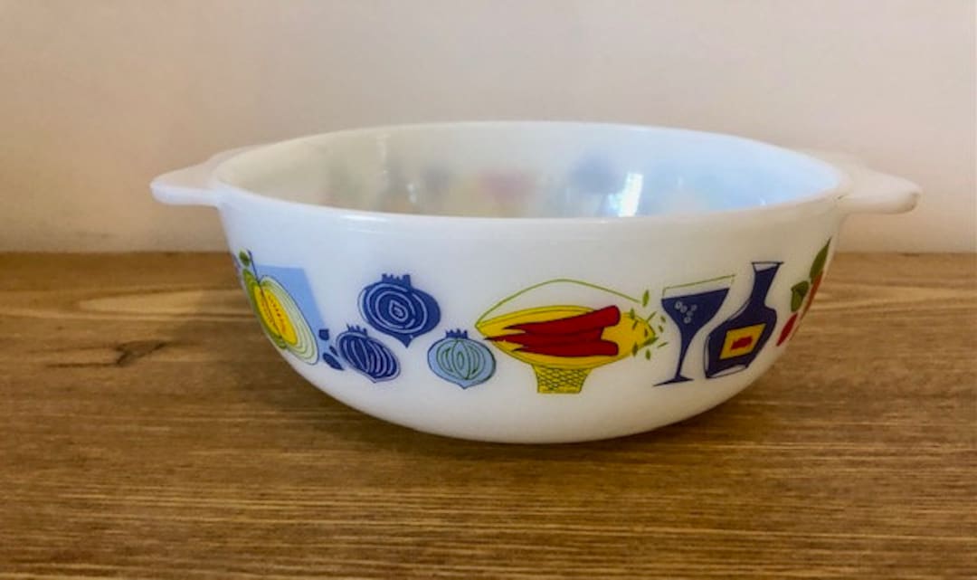 Vintage JAJ Pyrex Vegetable Fiesta Casserole Dish/bowl - Etsy