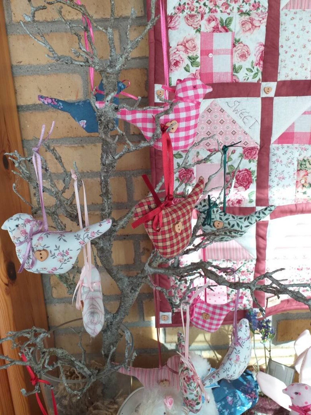 Tilda Bird, Fabric Bird, Spring Decoration, Pendant, Christmas ...