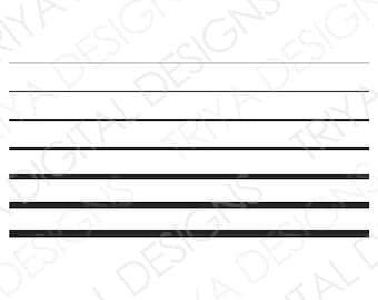 Lines SVG Cut Files | Straight Lines Basic Lines Png File for Cricut ...
