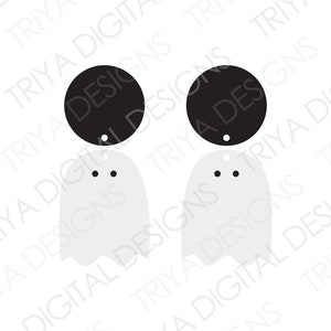 Ghost Earrings SVG Cut Files | Cute Ghost PNG Print Then Cut File ...