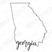 Georgia Outline With Text SVG Cut File State of Georgia Outline SVG ...