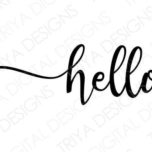 Hello SVG Hello Hand Lettering Front Door SVG Hello - Etsy