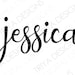 Jessica SVG Jessica Hand Lettered Cursive Text Custom First Name SVG ...