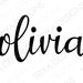 Olivia SVG Olivia Hand Lettered Cursive Text Custom First Name SVG ...
