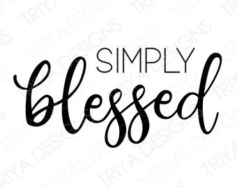 Cursive Blessed Svg - Etsy