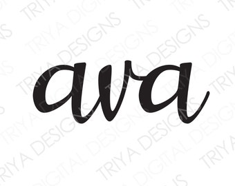 Ava Cursive Svg - Etsy