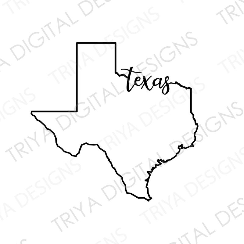 Texas Outline - Etsy