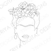 Frida Kahlo Digital Print SVG, PNG, JPG | Minimalist Women Line Art ...