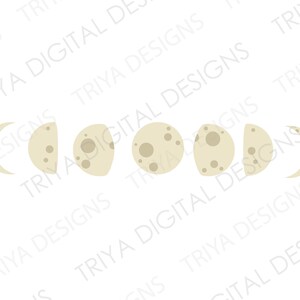 Moon Phases SVG Cut File Night, Moon SVG File Instant Digital DOWNLOAD ...