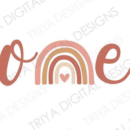Miss One-derful SVG Cursive One Text With Boho Rainbow SVG - Etsy