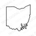 Ohio Outline With Text SVG Cut File Ohio Outline State of - Etsy