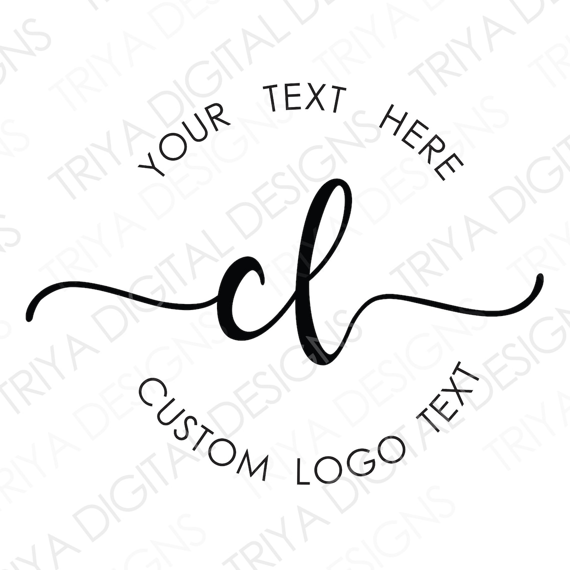 Custom Logo SVG Hand Lettered Cursive Letters Custom Text | Etsy