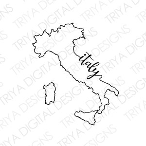 Italy SVG Bundle | Italy Outline With Text Cut File | Italy, Italia ...