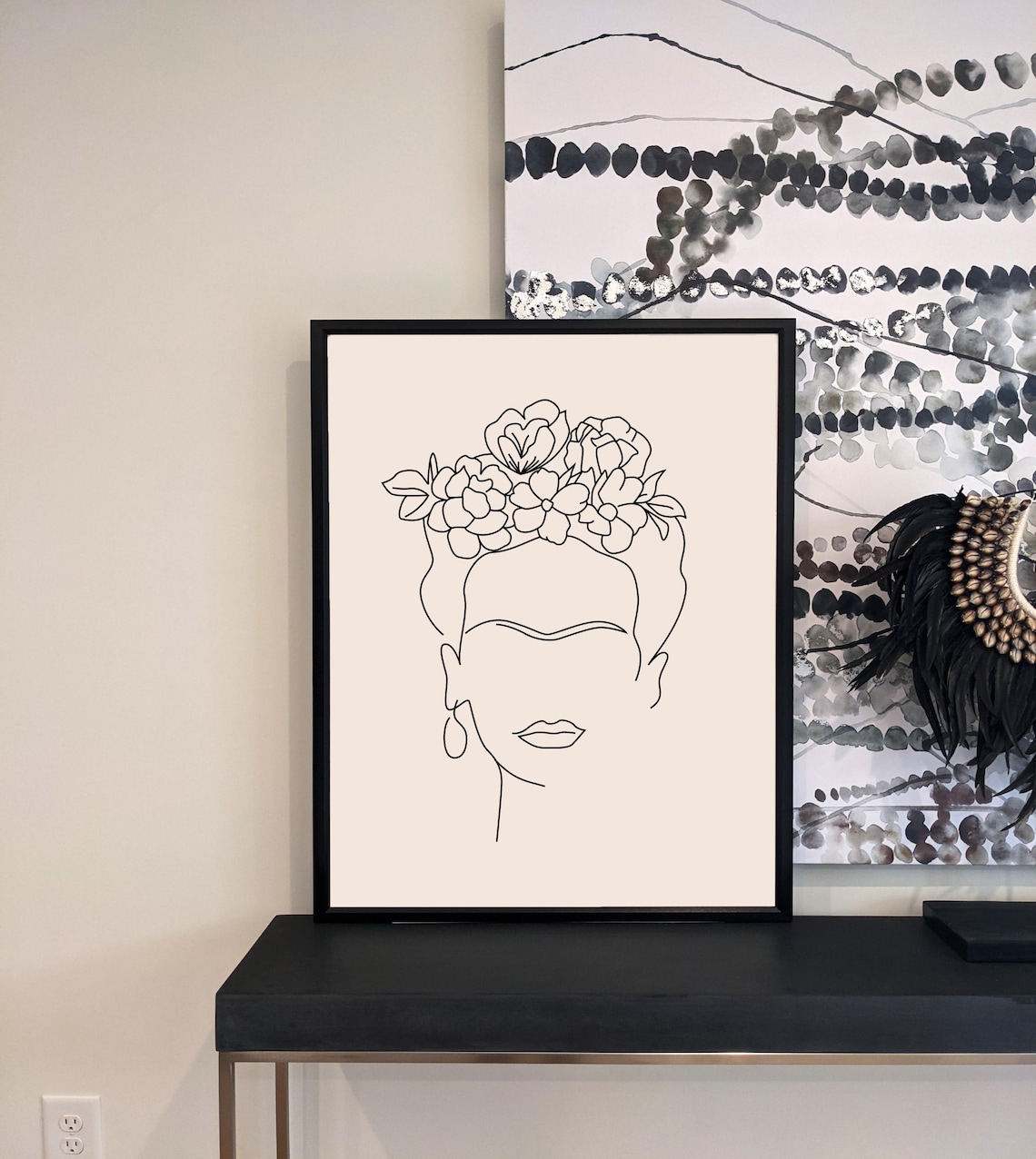 Frida Kahlo Digital Print SVG, PNG, JPG | Minimalist Women Line Art ...