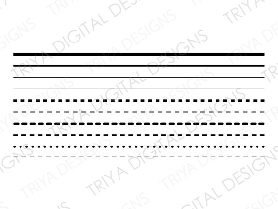 Lines SVG Cut Files Straight Lines Dashed Lines Dotted | Etsy