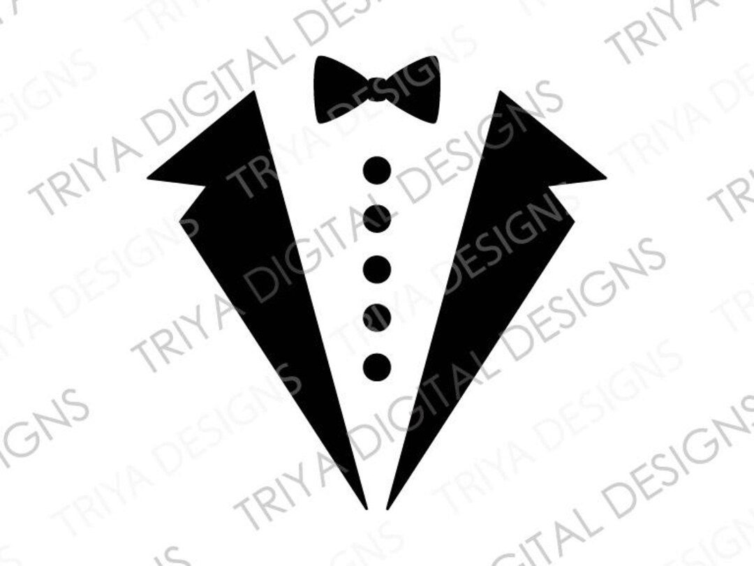 Tuxedo, Suit and Bow Tie SVG Cut File | Tie, Groom, Groomsman SVG Files ...