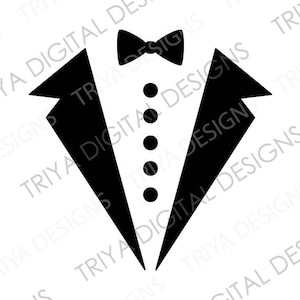 Tuxedo, Suit and Bow Tie SVG Cut File | Tie, Groom, Groomsman SVG Files ...