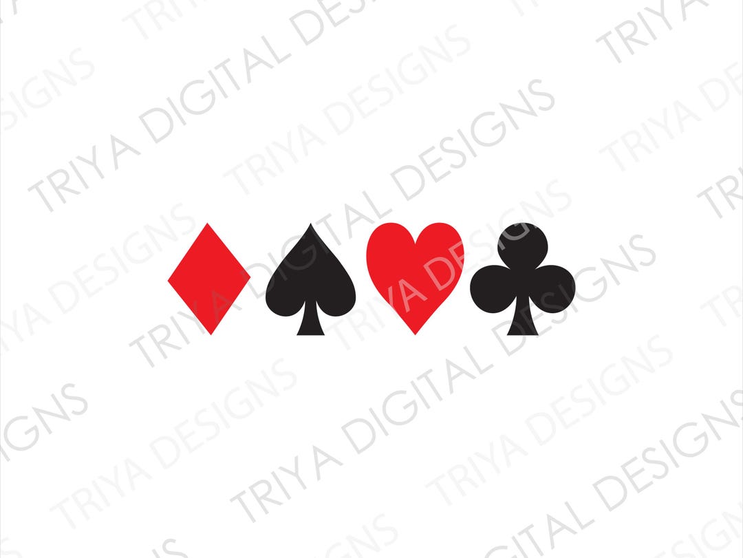 Playing Card Suits SVG Cut File | Poker, Casino, Cards, PNG Files ...