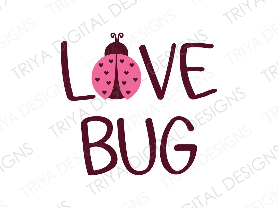 Love Bug SVG Cut Files Valentine's Day Lady Bug Clip Art, Cricut File ...