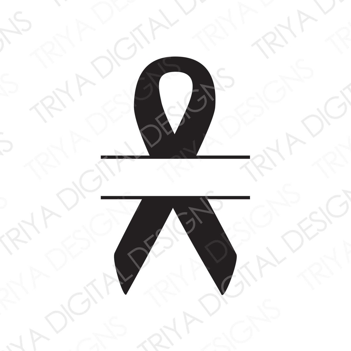 Awareness Ribbon Split Name Frame SVG Cut File | Cancer Awareness ...