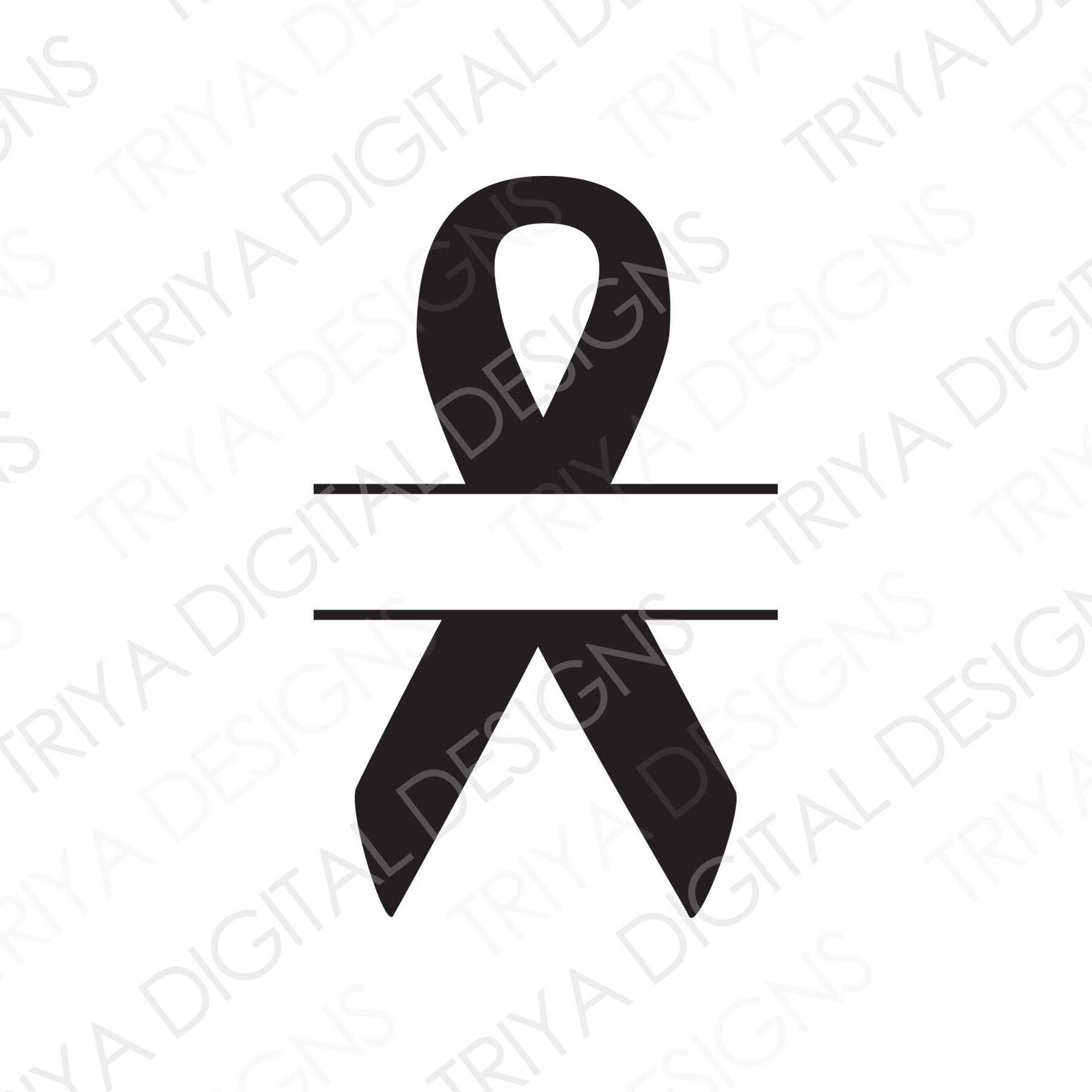 Awareness Ribbon Split Name Frame SVG Cut File | Cancer Awareness ...