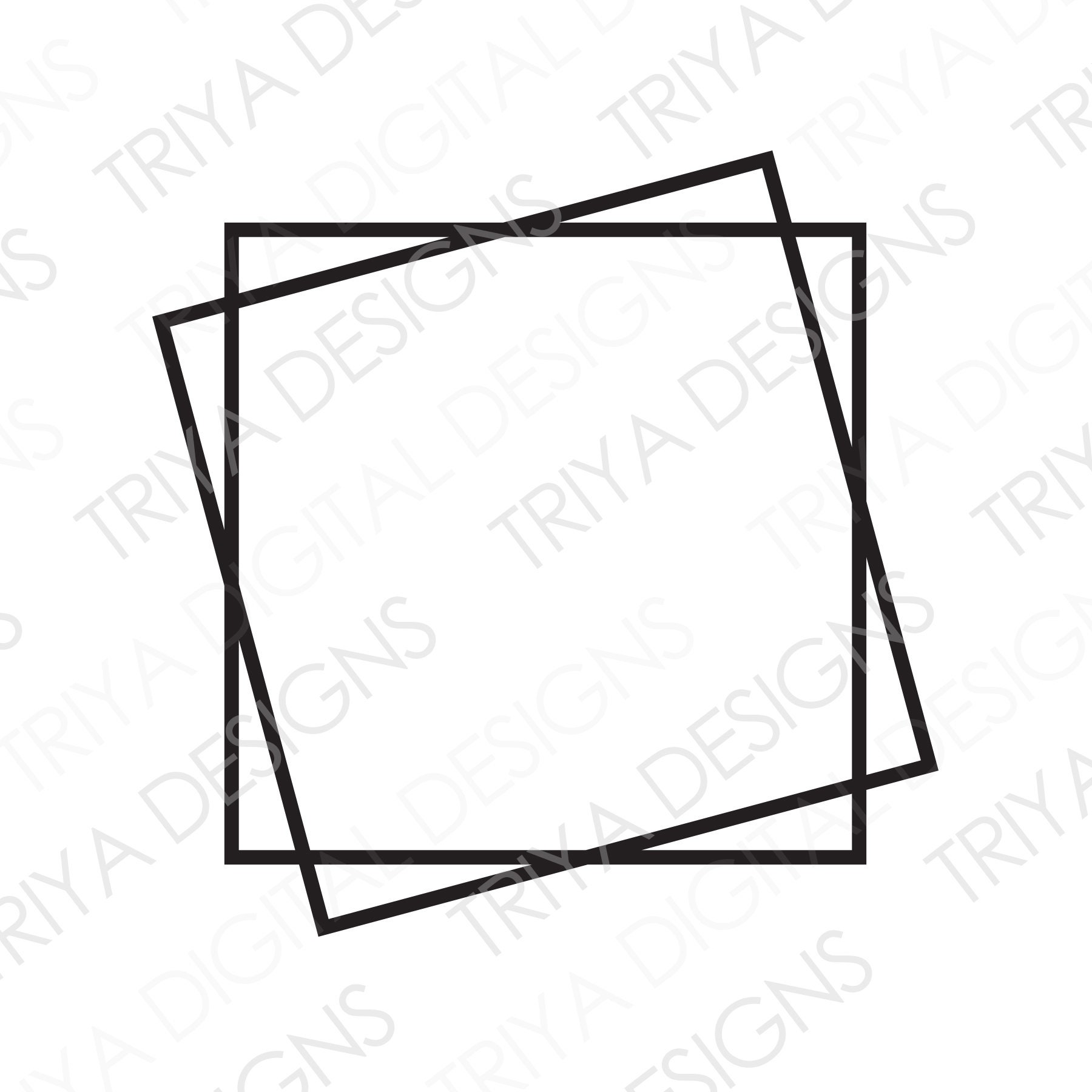 Layered Square Frame SVG Cut Files Double Square SVG | Etsy