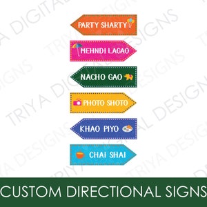Editable Desi Directional Signs JPG File PRINTABLE Digital Download ...