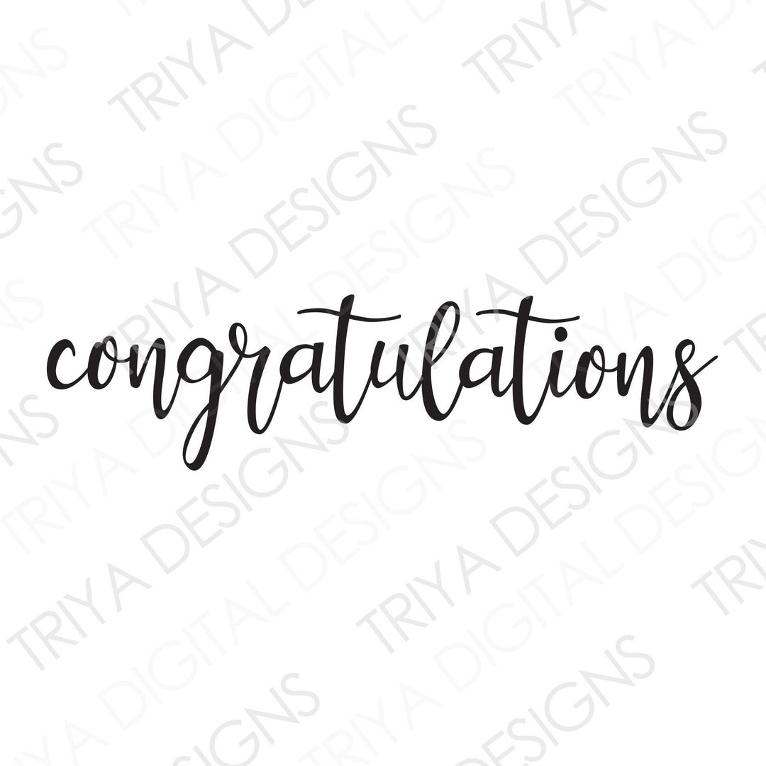 Congratulations SVG Cut File | Congrats, Celebrate Hand Lettered ...