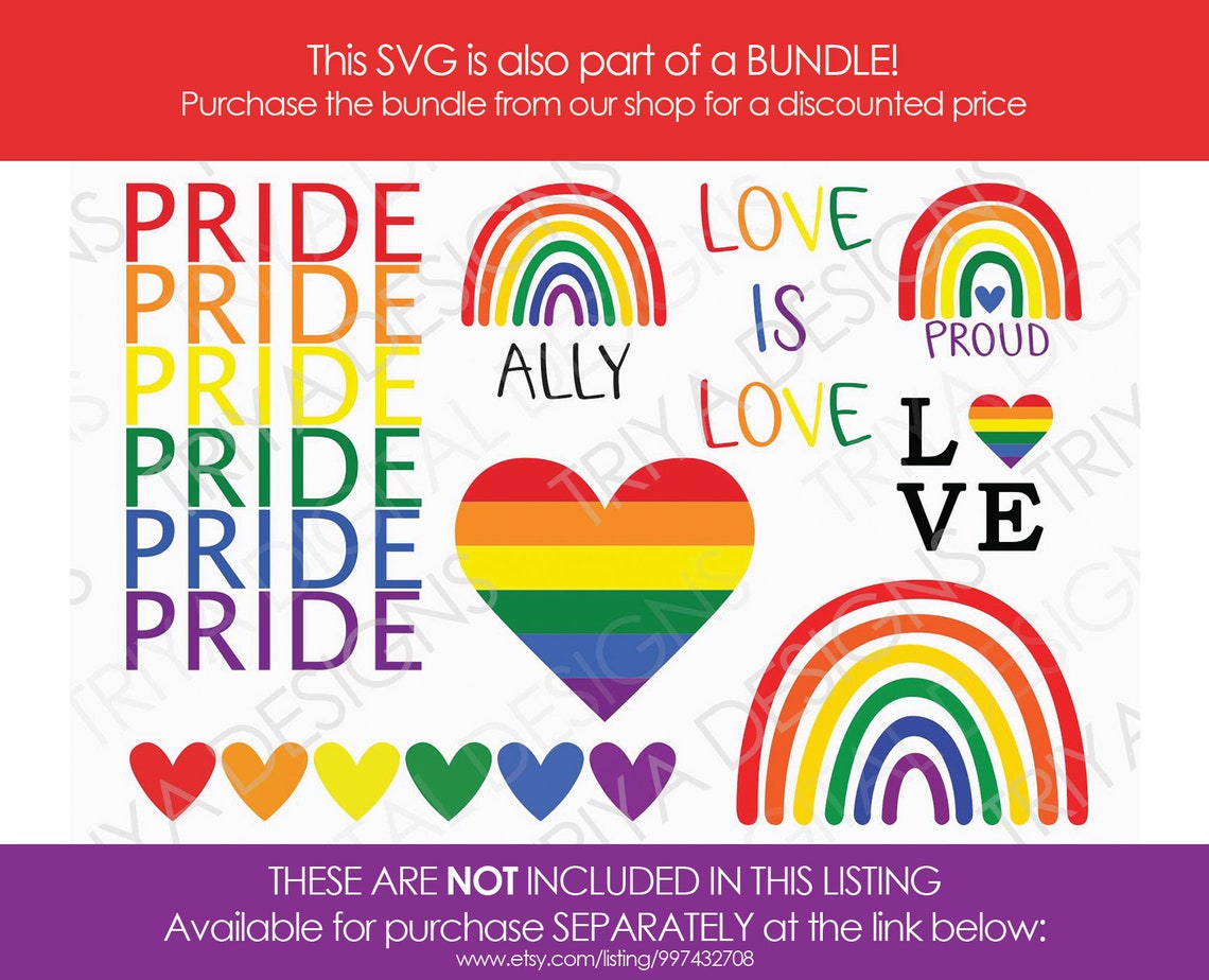 Bright Rainbow SVG Cut File | Hand Drawn Rainbow Sticker SVG File ...