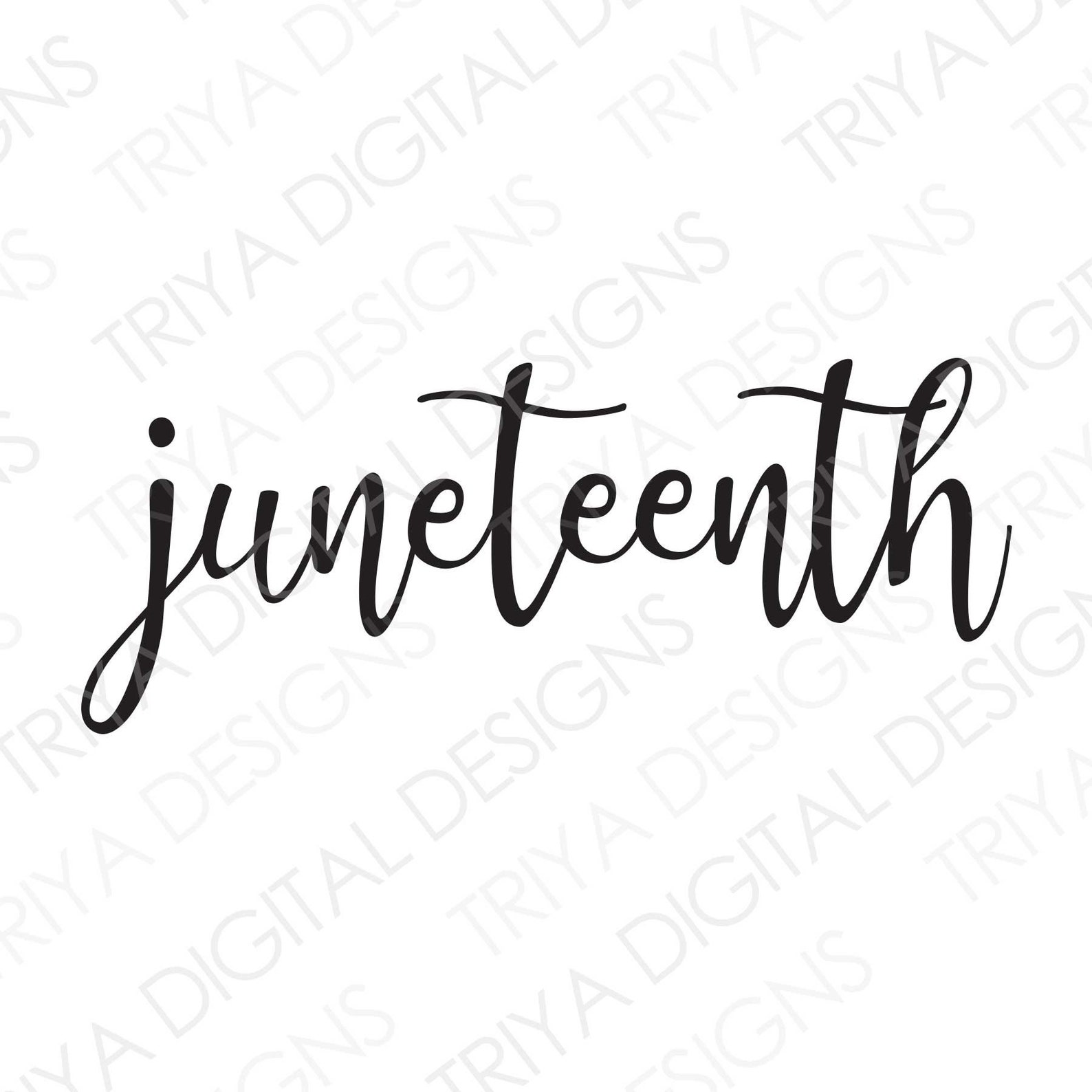 Juneteenth SVG Hand Lettered Cursive Text Digital DOWNLOAD - Etsy