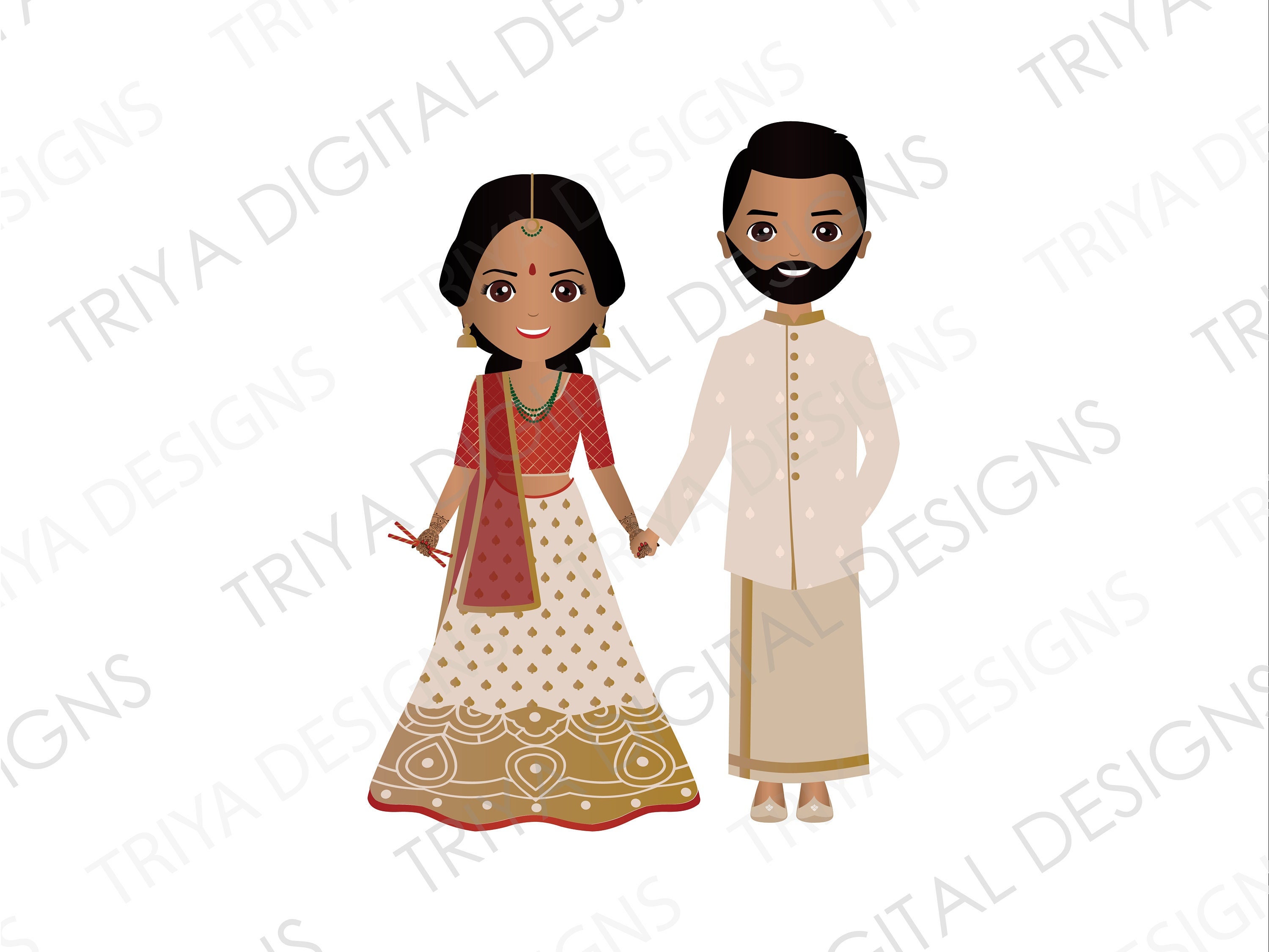 Traditional Indian Family Clipart