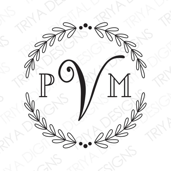 Custom Name Monogram Logo SVG Custom Monogram Logo File | Etsy