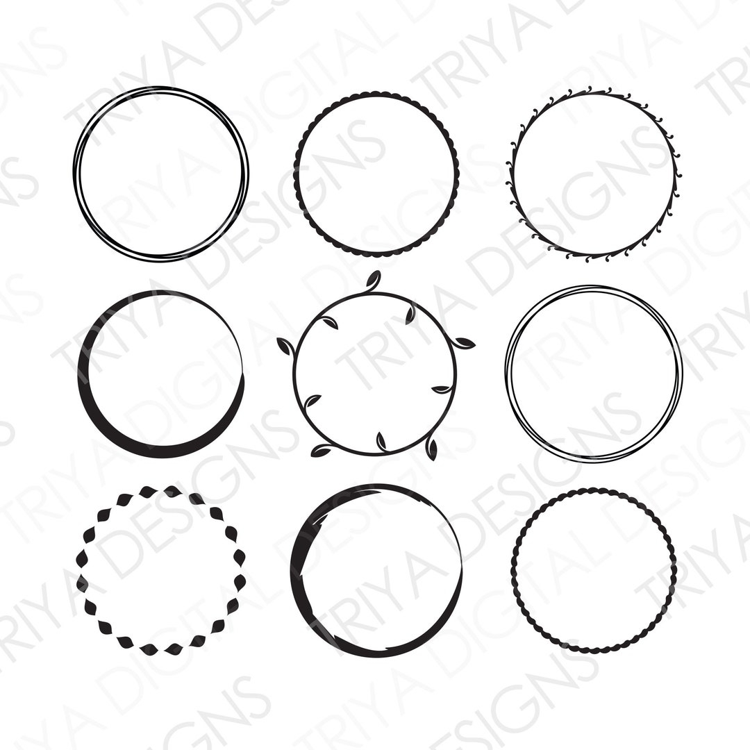 Circle Wreaths SVG Cut File | Circular Frame, Layered Round Frames ...