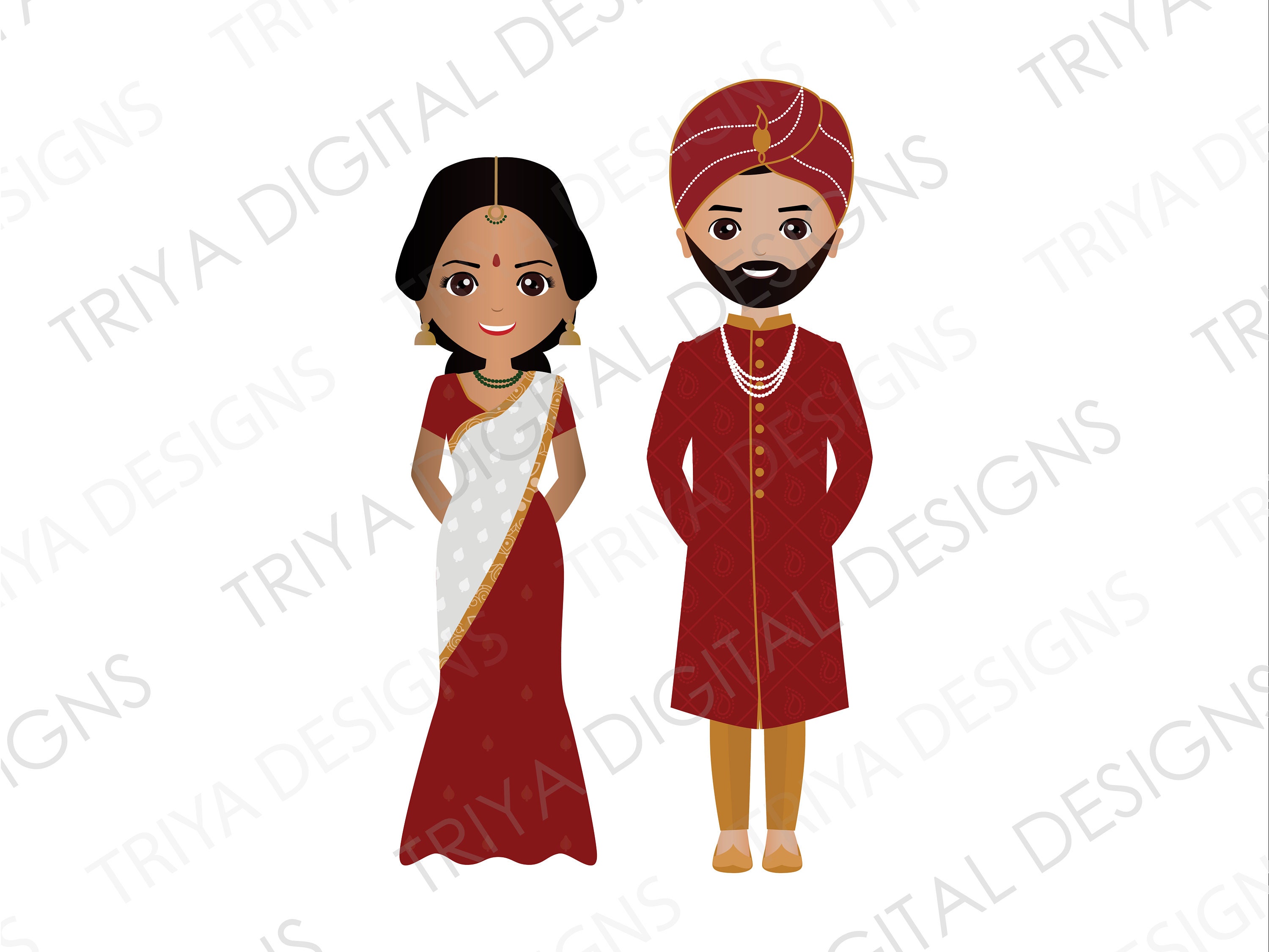 Traditional Indian Wedding Bride And Groom