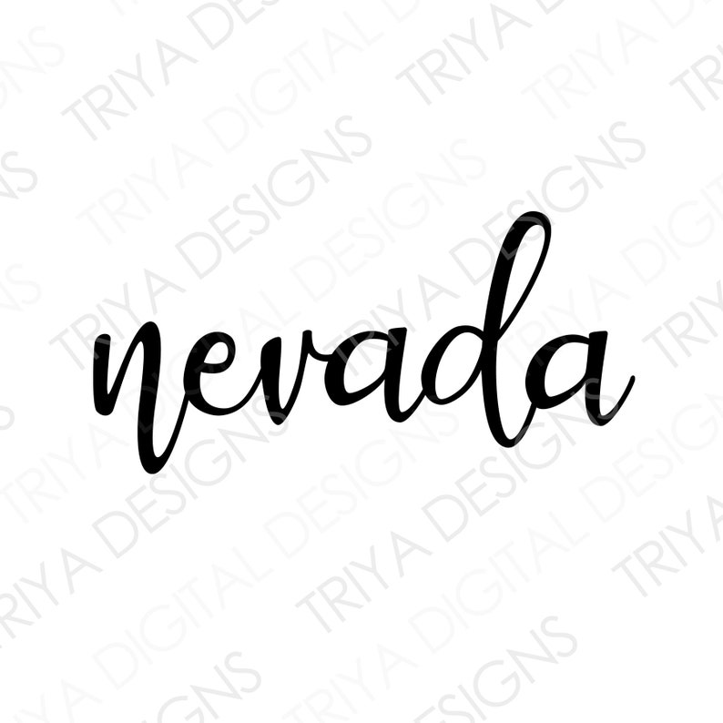 Nevada SVG Bundle Nevada Outline With Text Cut File State - Etsy
