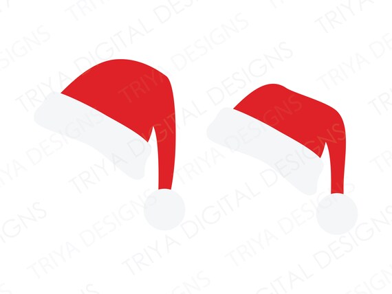 Santa Hat SVG Cut File Christmas Clipart Cute Santa Claus | Etsy