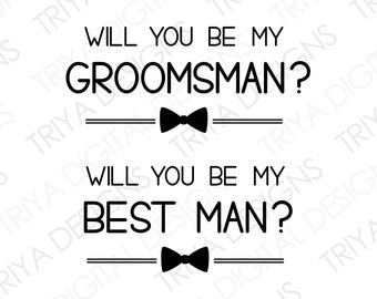 Paper editable will you be my best man printable wedding card digital ...