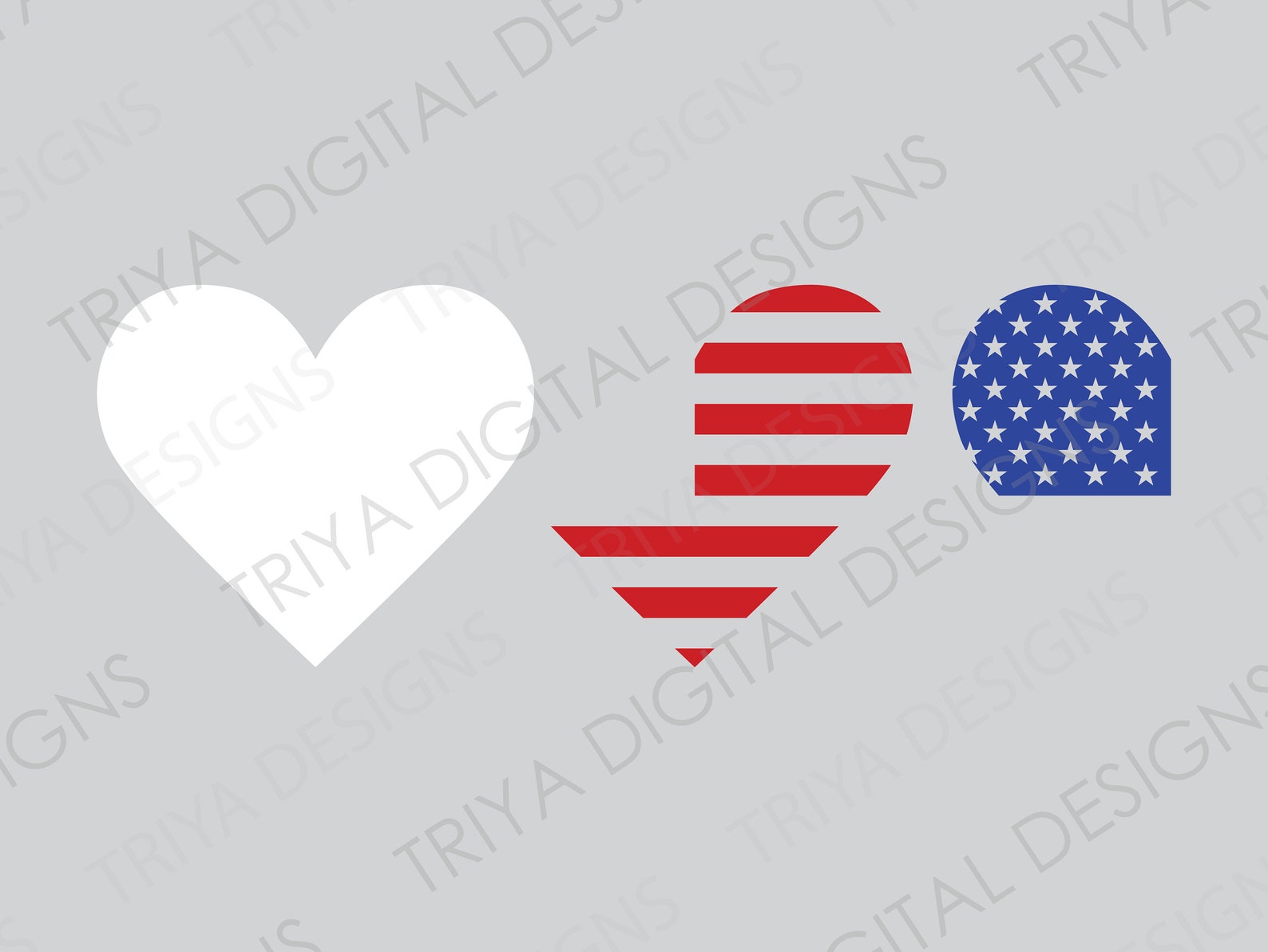 American Flag Heart SVG Cut File US Flag PNG Red White and - Etsy