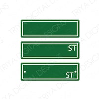 Editable Street Sign Svg, Dxf, Png, Instant Download - Etsy