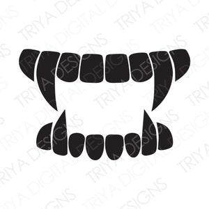 Vampire Teeth SVG Cut File | PNG Printable File | Vampire Fangs for ...